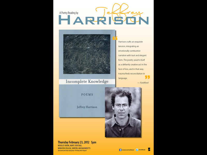 Poetry Reading—Jeffrey Harrison - Blog - Wheaton College | Massachusetts